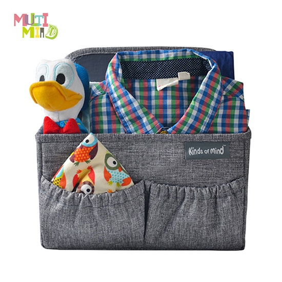Baby Nappy Caddy - Organiser Basket for Nursery.gray